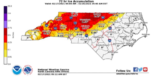 Governor Issues State Of Emergency In Advance Of Ice Storm Widespread