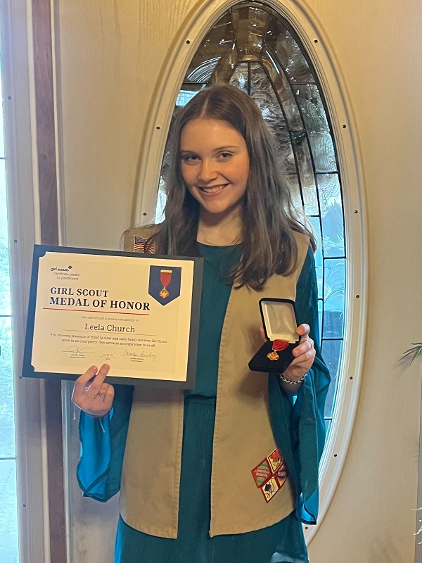 Local Girl Scout Presented National Medal Of Honor Iredell Free News