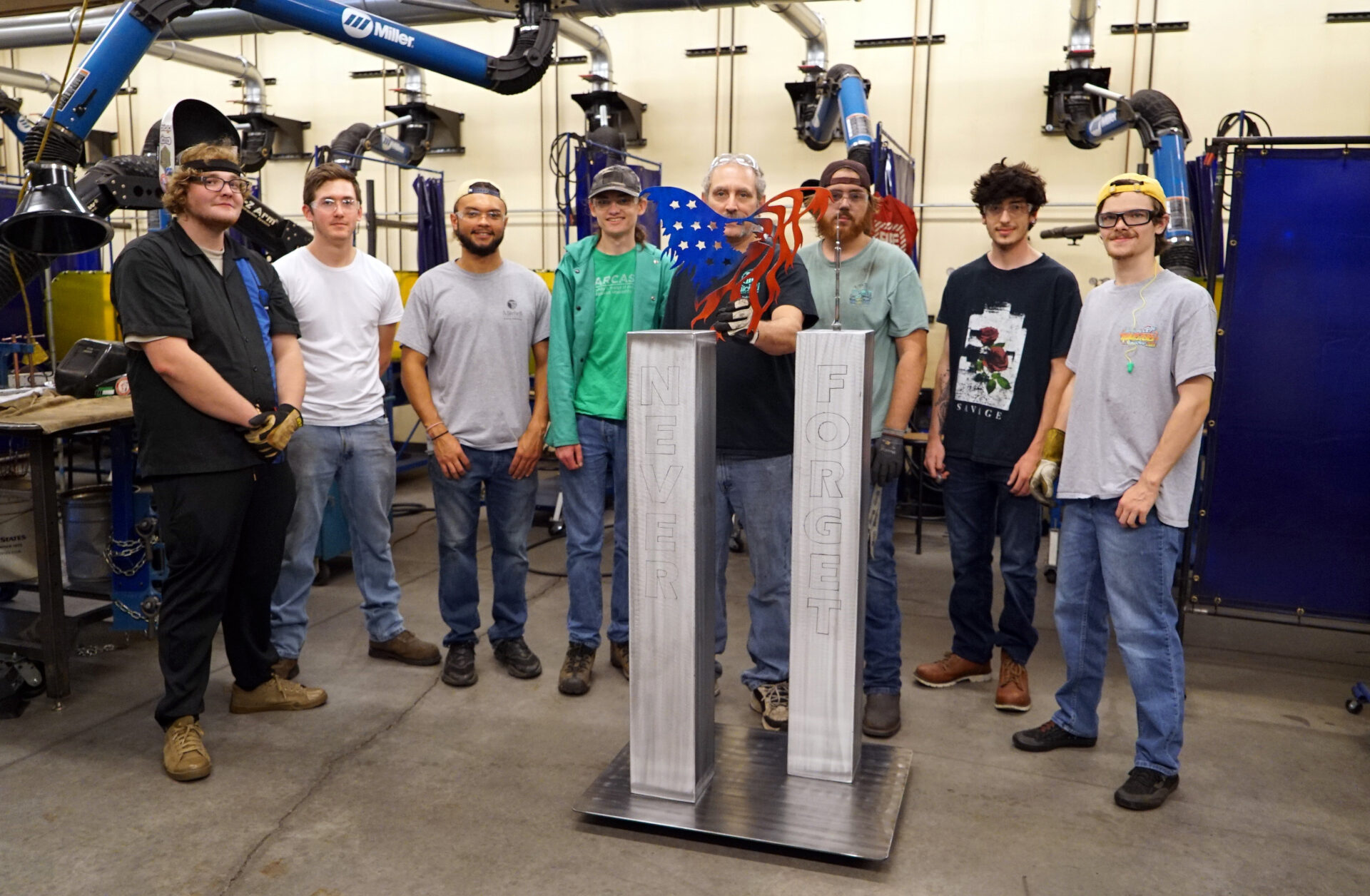 Mitchell Community College welding students pay tribute to 9/11 (Video ...